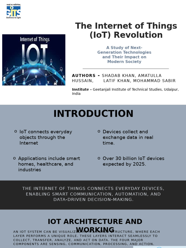 IOT PPT | PDF | Internet Of Things | Information Technology