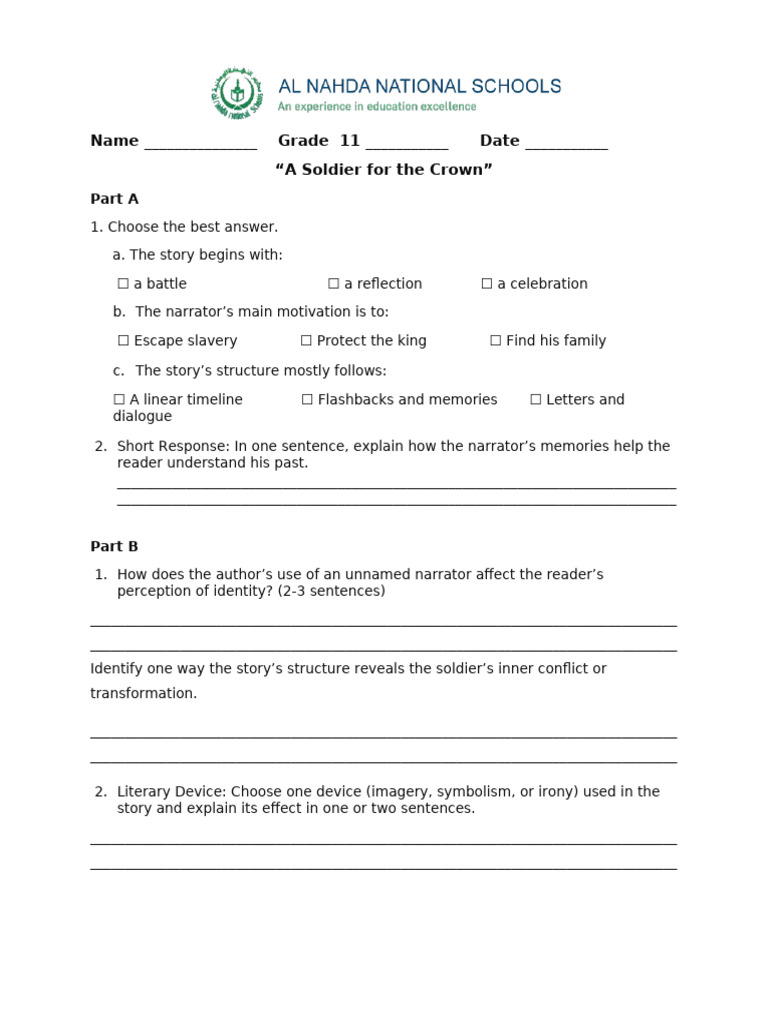 Mira Mohamed Nayef Moussa Abueida - Soldier Crown Worksheet ...