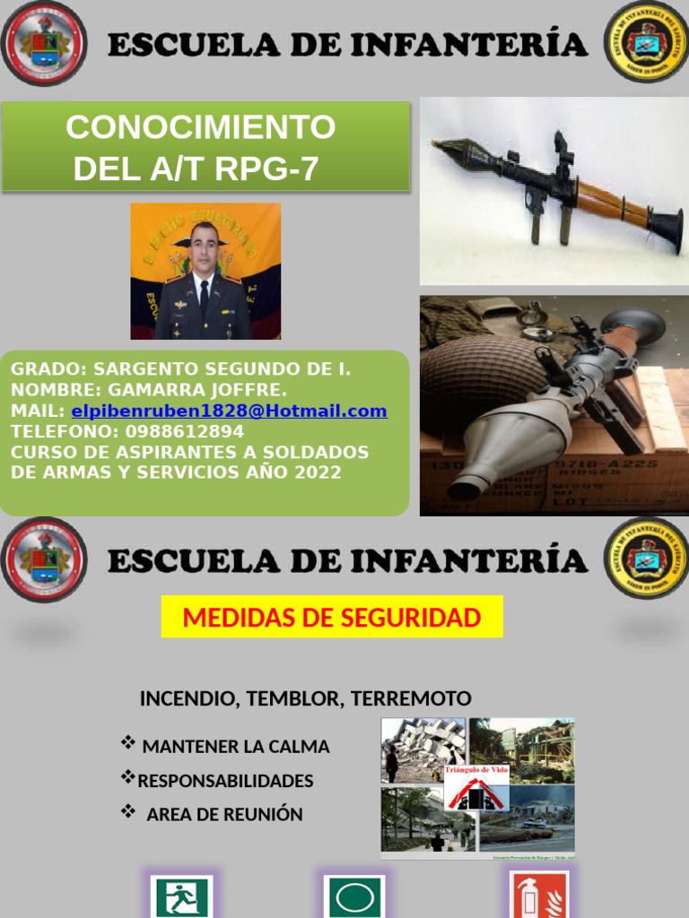 Diapositivas Del Rpg-7 | PDF | Tanques | Munición