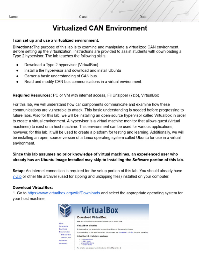 CY3U8L4 - Lab - Virtualized CAN Environment | PDF | Virtualization ...