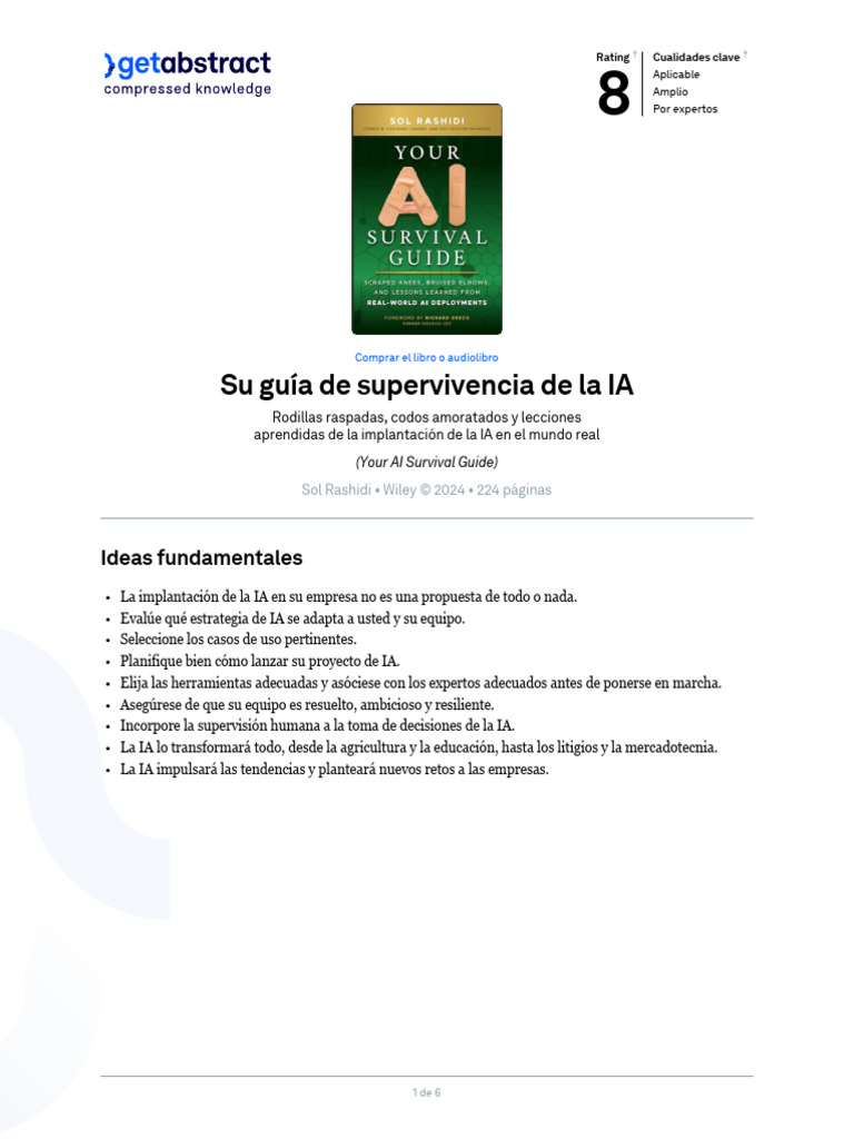 Su Guia de Supervivencia de La Ia Rashidi Es 50072 | PDF | Inteligencia ...