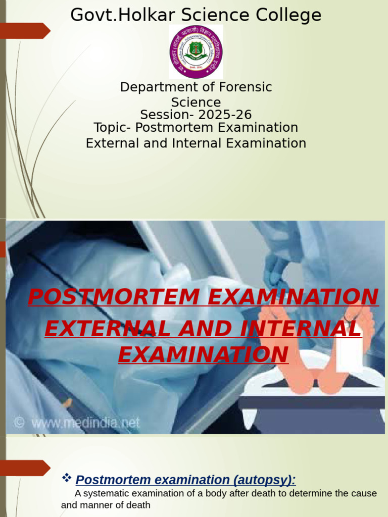 Postmortem Examination | PDF | Autopsy | Abdomen