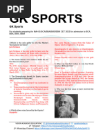 Indian Sports and Current Affairs Quiz | PDF | Sports