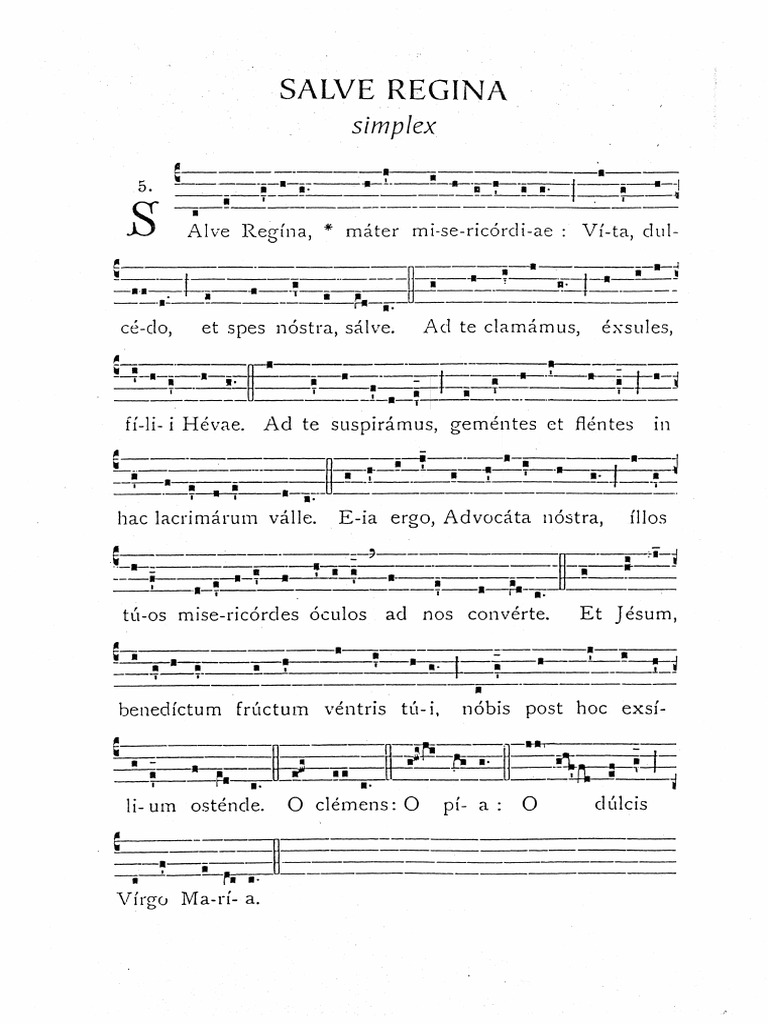 Salve Regina (Gregoriano) | PDF