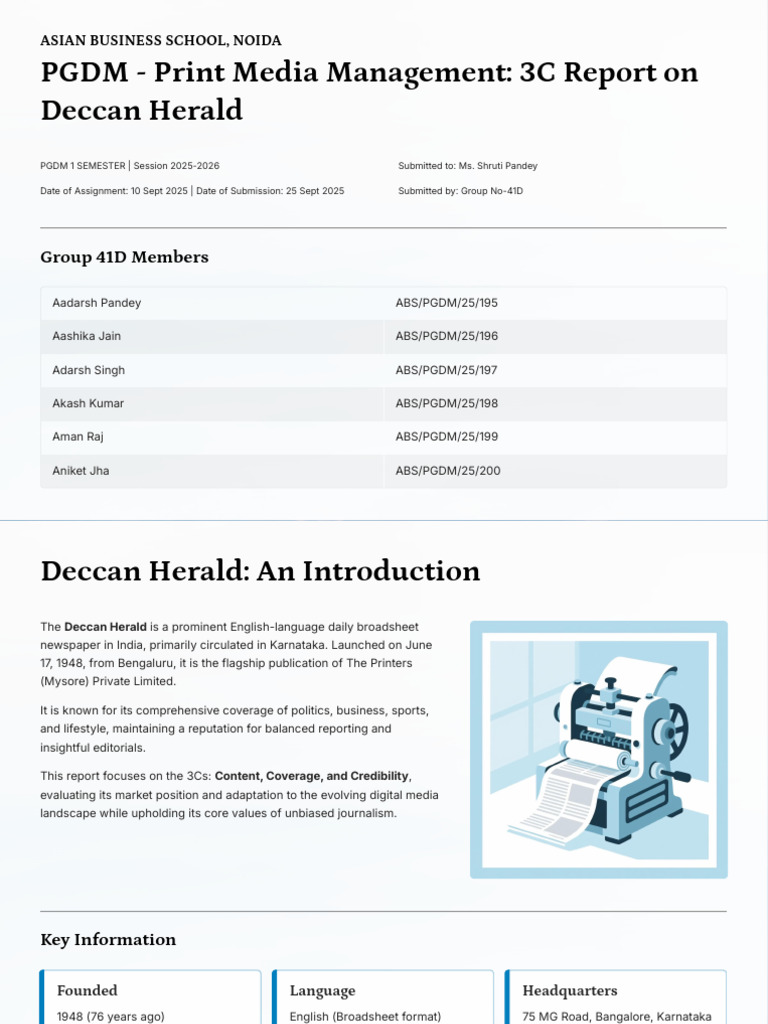 Media 3c Report - 41D | PDF | Advertising | News