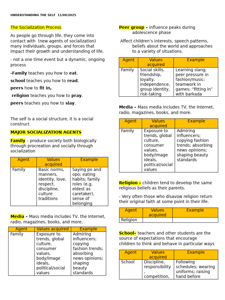 The Socialization Process (AutoRecovered) | PDF | Individualism | Socialization