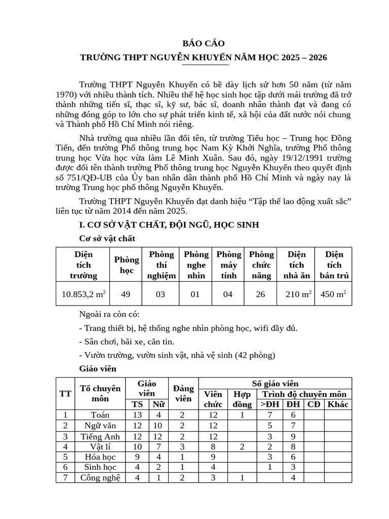 Bao Cao Doan Thuc Tap Su Pham - 1 | PDF