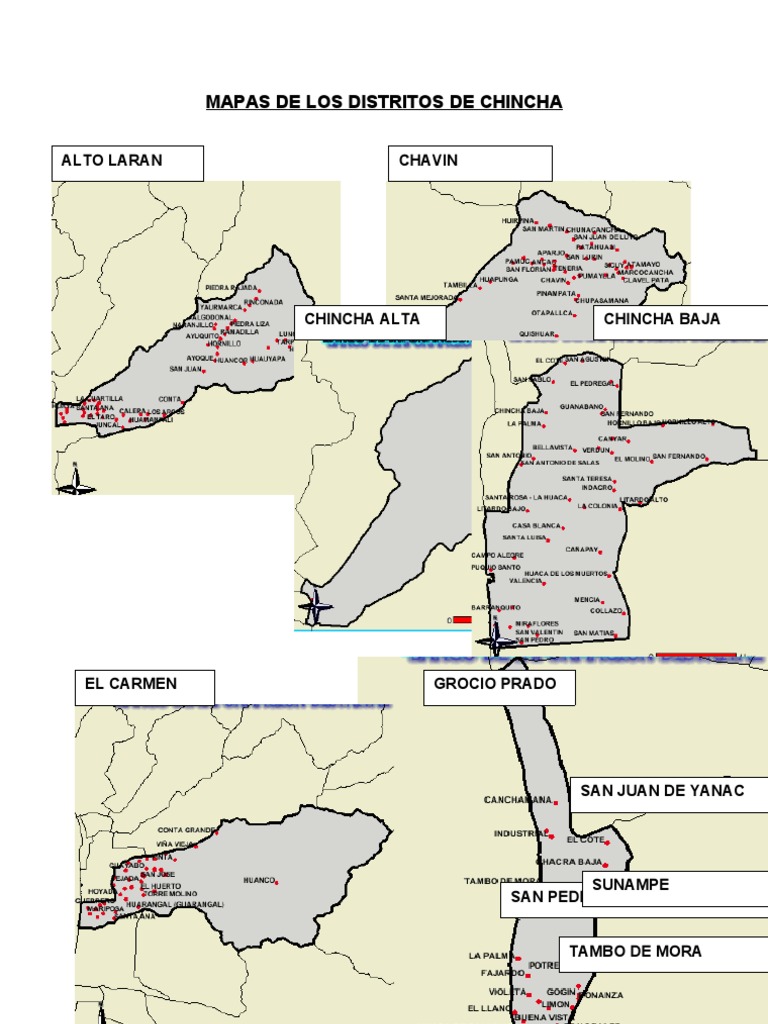 Mapas de Los Distritos de Chincha | PDF