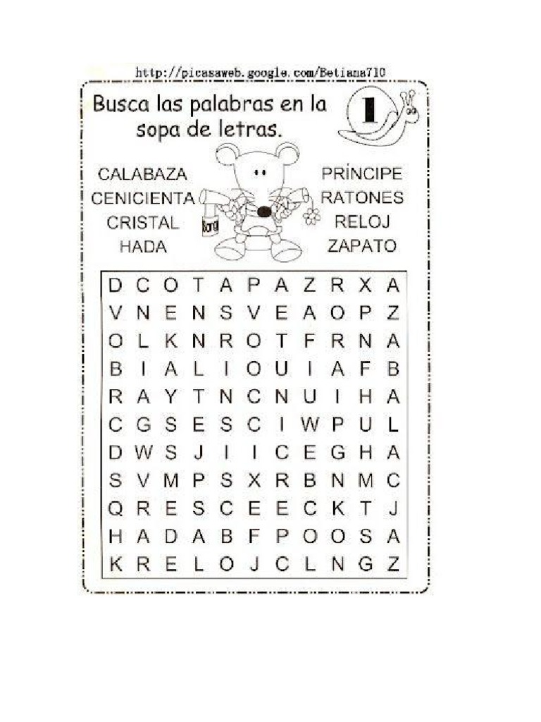 Sopa de Letras, Sumas y Puntitos | PDF