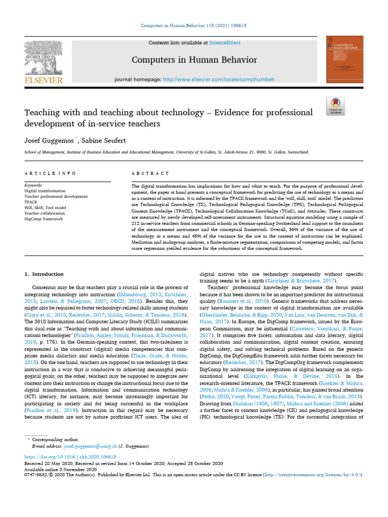 Teaching With and Teaching About Technology - Evidence F - 2021 ...