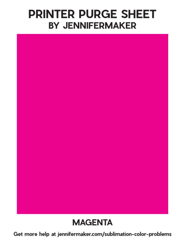 Sublimation Purge Magenta Jennifermaker PDF | PDF