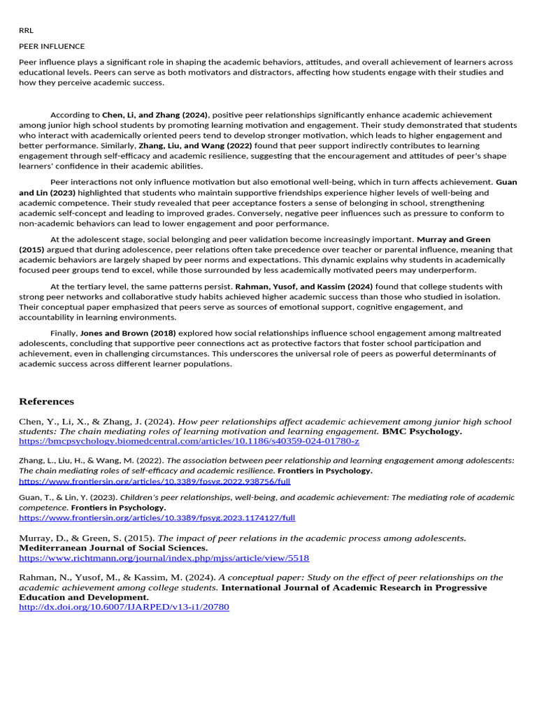 RRL | PDF | Motivational | Motivation