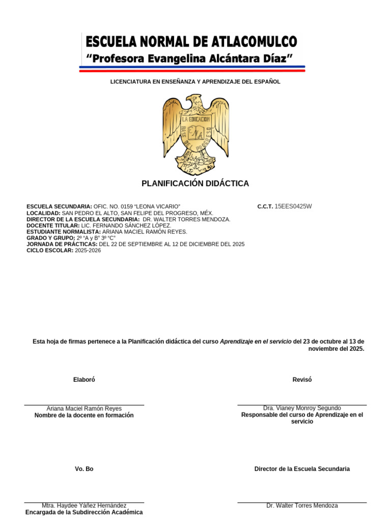 Hoja de Firmas y Portada | PDF