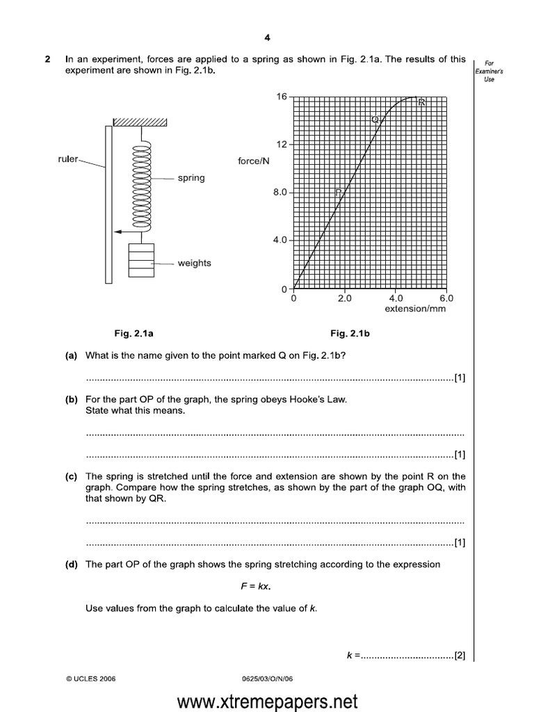 Hookes Law QP 3 | PDF