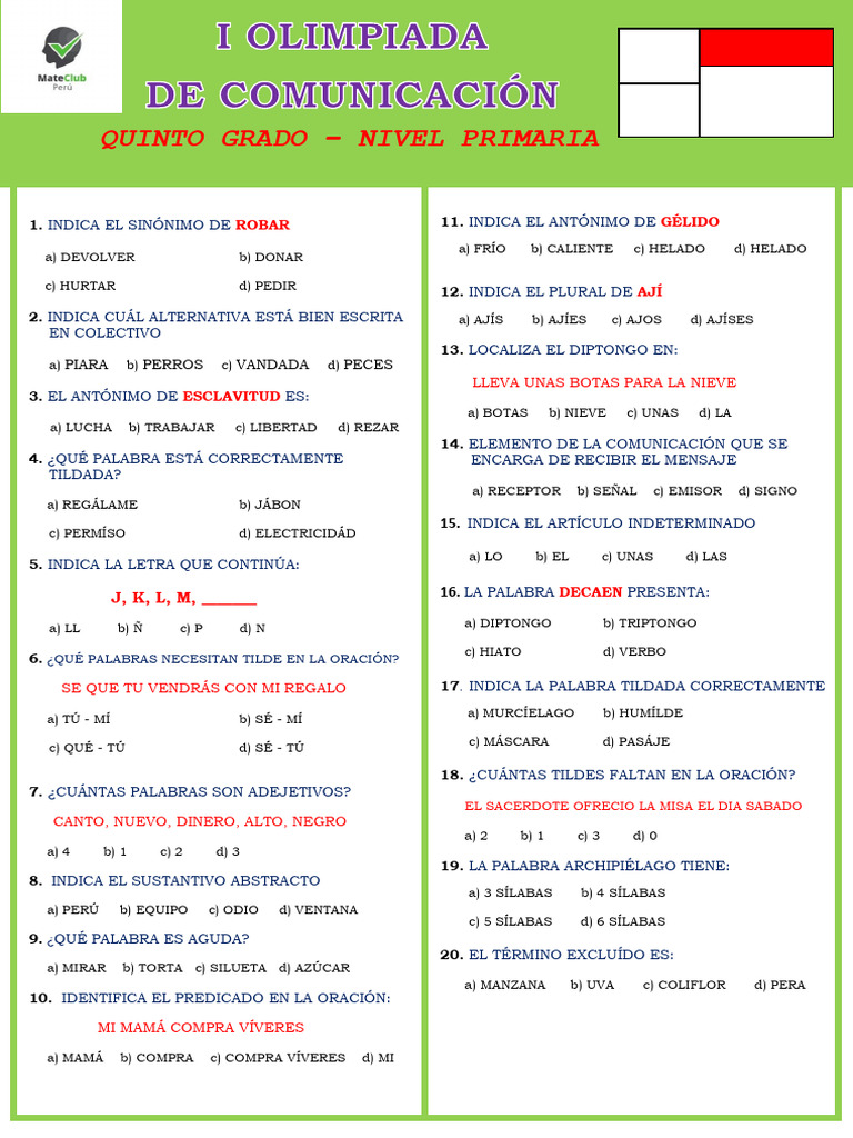 5to Prim Comunicacion | PDF