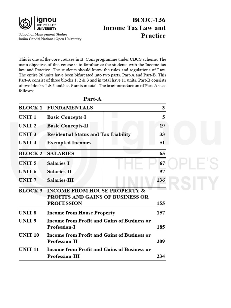 IGNOU ITLP-book | PDF | Cost Of Living | Taxes