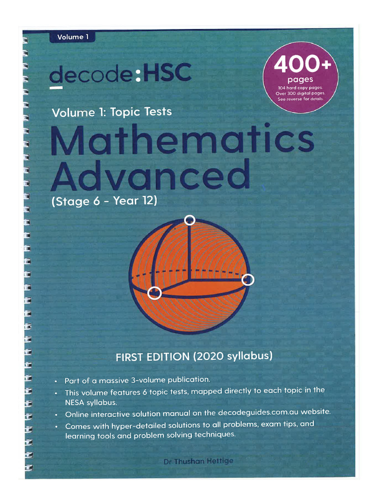 Decode Mathematics Advanced Topic Thushan Hettige | PDF