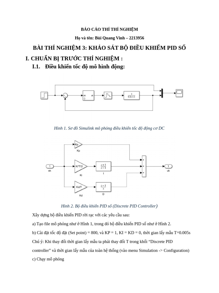Báo Cáo Thí Thí Nghiệm Điều Khiển | PDF