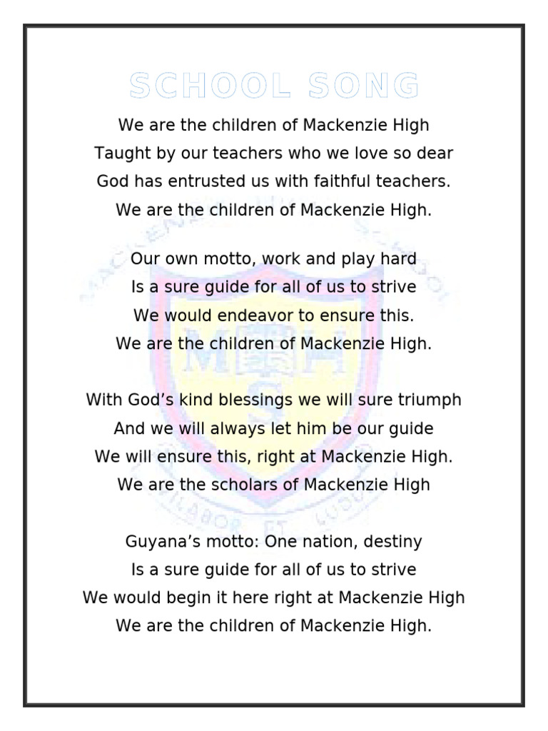 MHS School Song | PDF