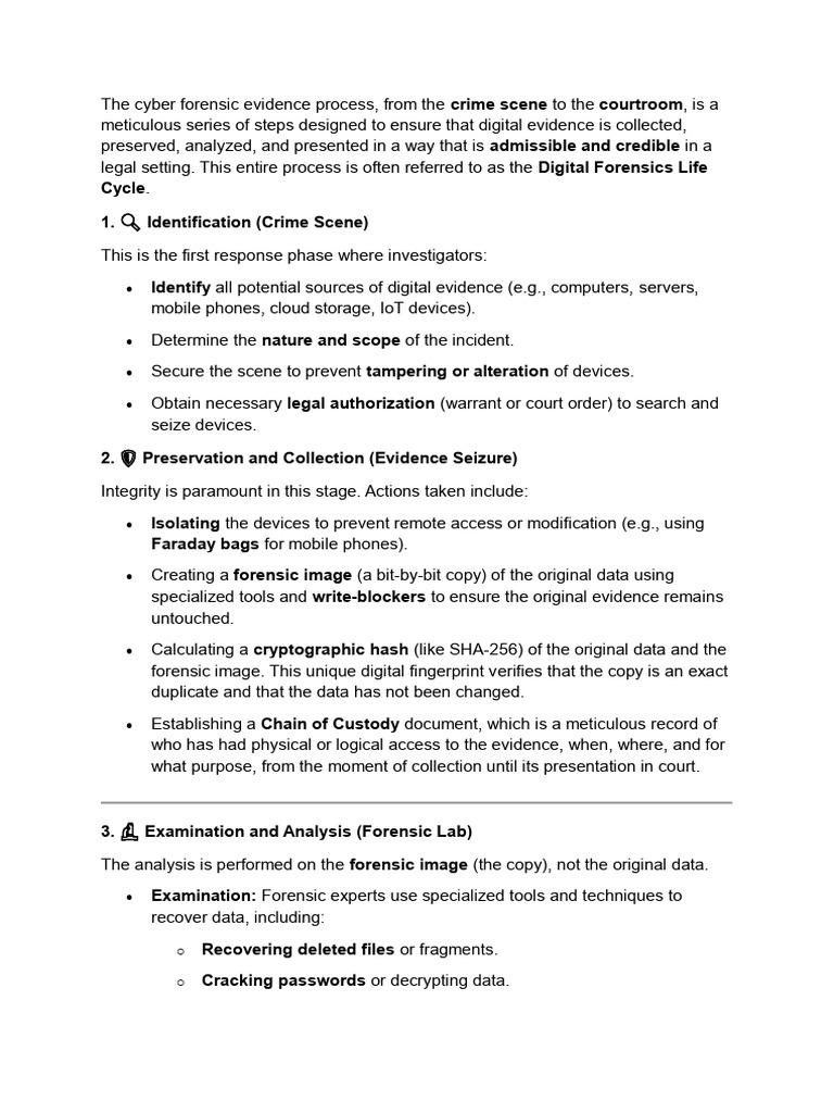 Digital Forensics Life Cycle Explained | PDF | Forensic Science | Computing