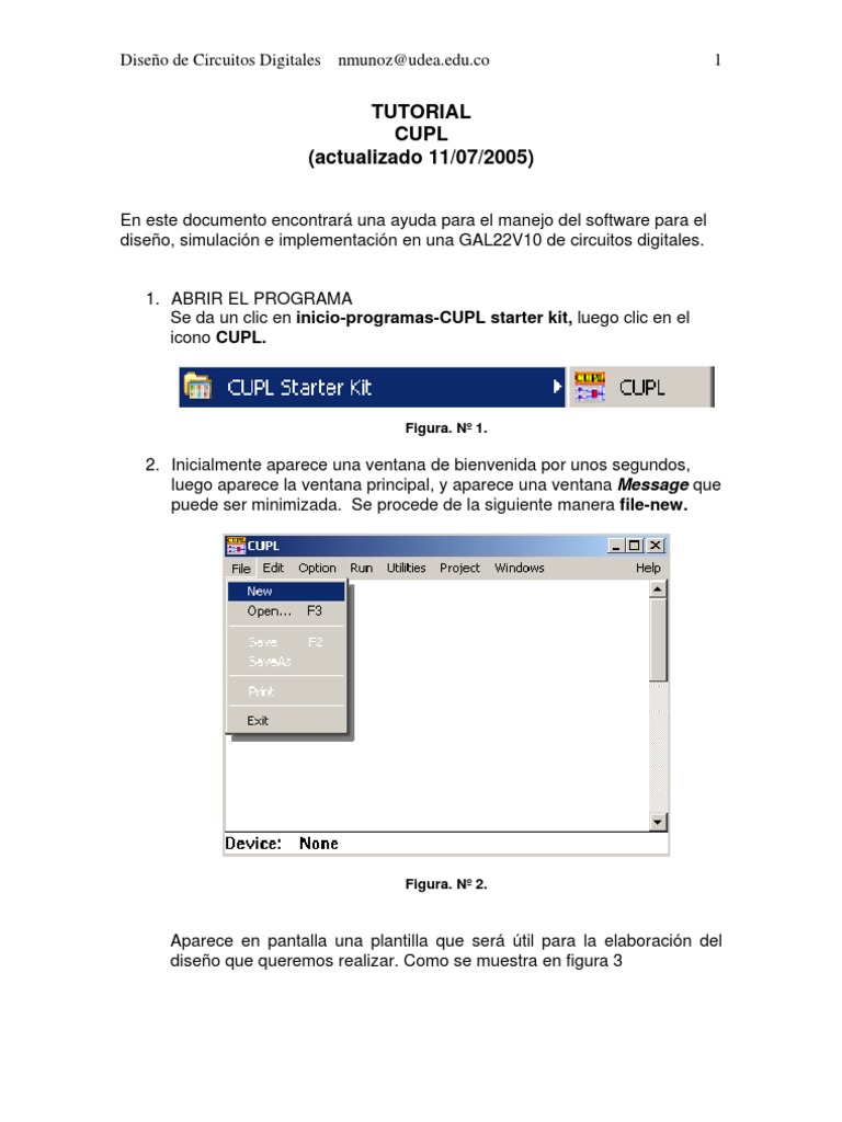 Tutorial Cupl Un | PDF | Archivo de computadora | Programa de computadora