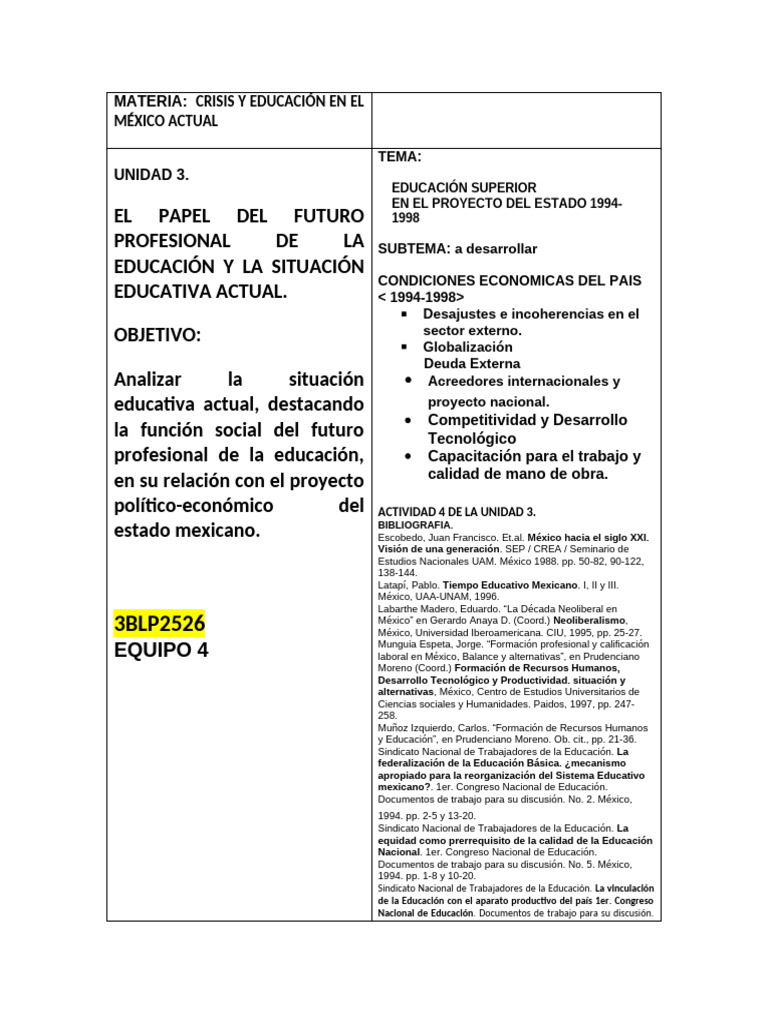 Act. 4 U-3 | PDF | México | Economias