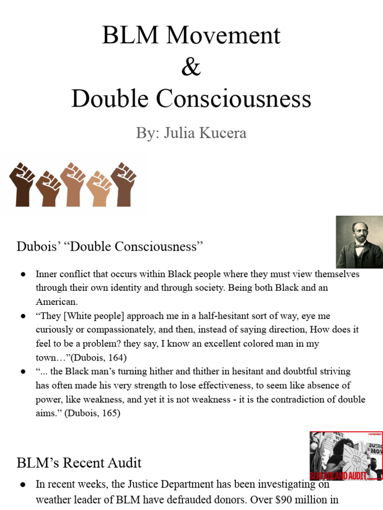 BLM Movement & Double Consciousness | PDF | Consciousness