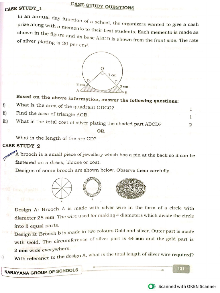 Area Related To Circles - Case Study | PDF
