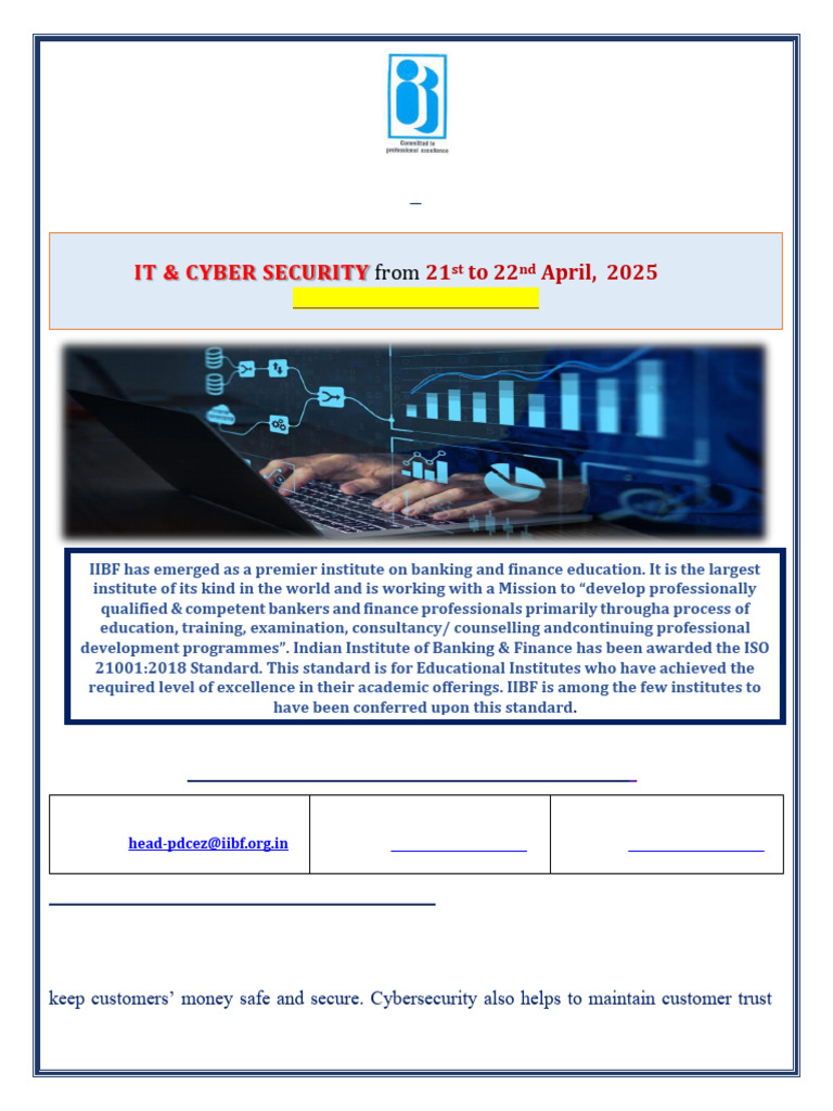 Brochure IT Cyber Sec - April | PDF | Computer Security | Security