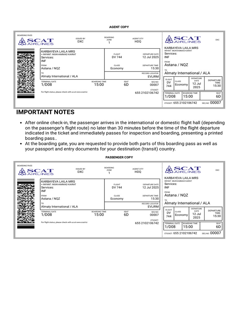 Boarding Pass for Flight DV 744 | PDF | Transport | Aviation