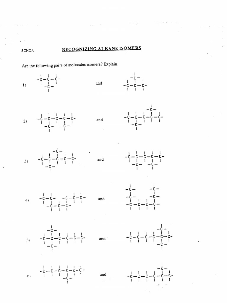 1-Recognizing Alkane Isomers | PDF