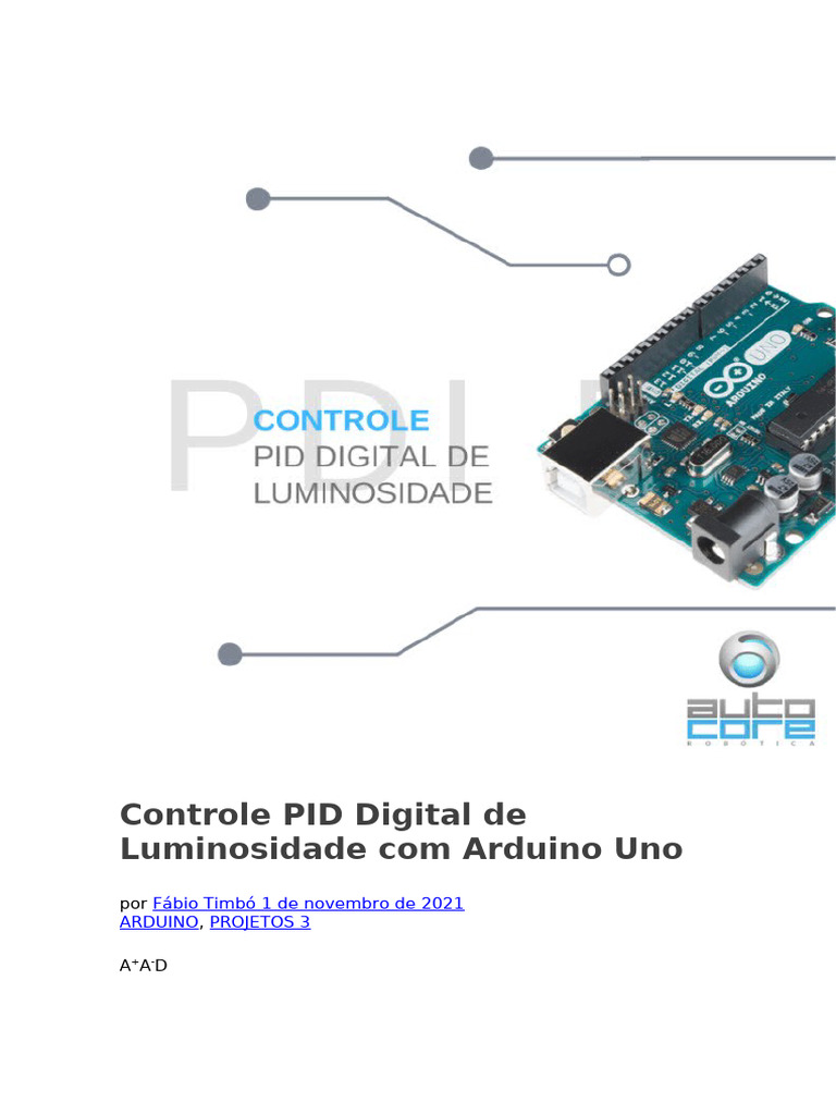 Controle PID de Luminosidade com Arduino | PDF
