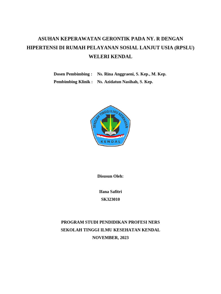 Askep Gerontik - IFANA | PDF