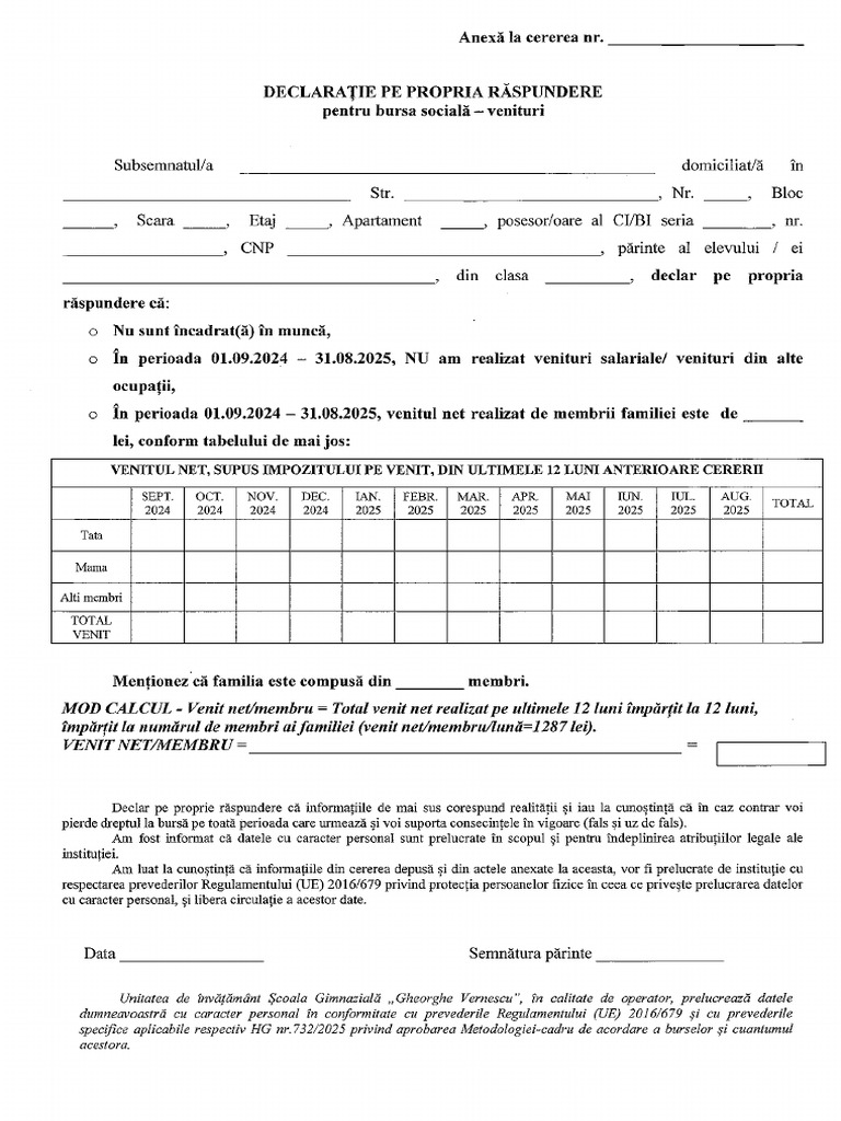 Declarație Venituri | PDF