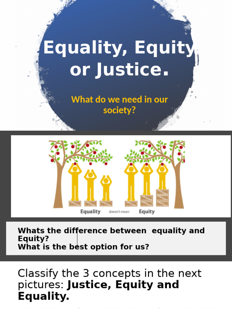 Understanding Equality, Equity, and Justice | PDF