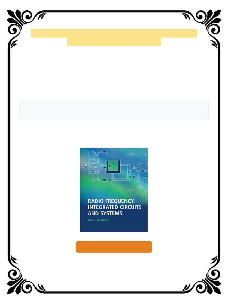 Radio Frequency Integrated Circuits and Systems 1st Edition Hooman ...