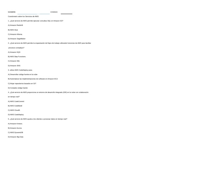 Quiz Aws | PDF