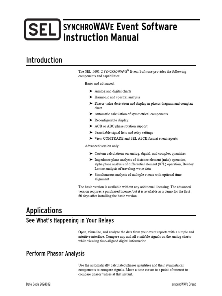 5601-2 synchroWAVe-Event IM 20240321 | PDF | Electrical Engineering