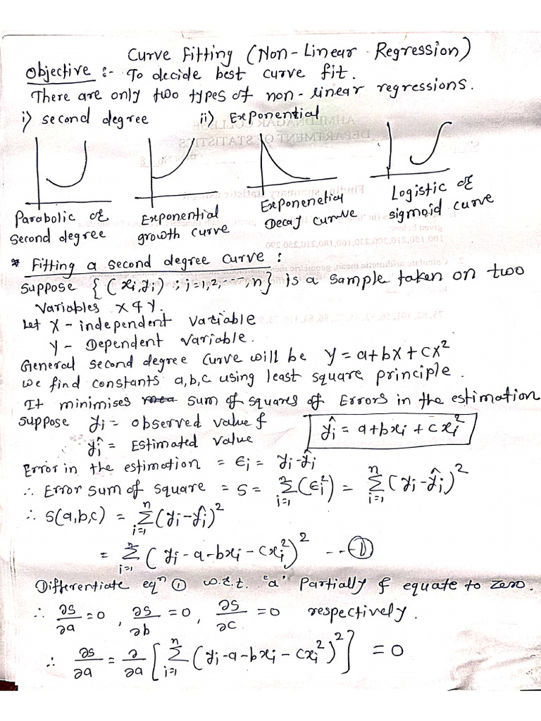 Non Linear Regression | PDF