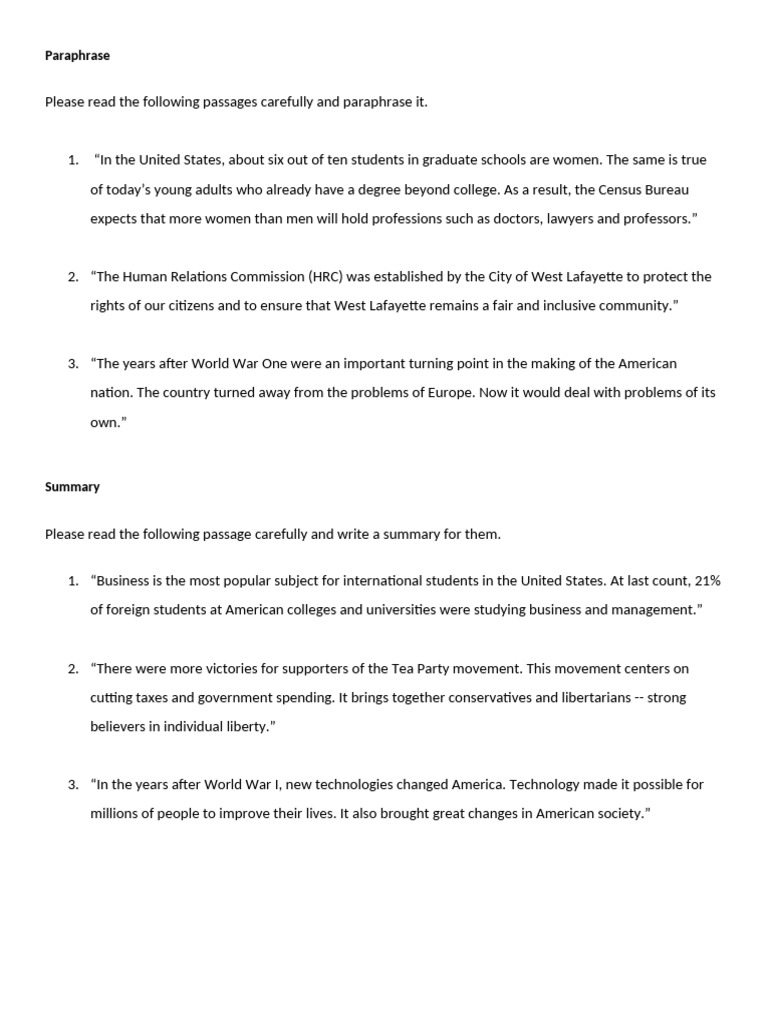 Paraphrase 2 | PDF