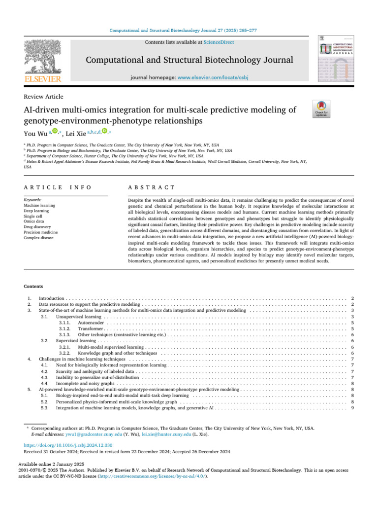 AI-Driven Multi-Omics Integration Insights | PDF | Proteomics | Gene ...