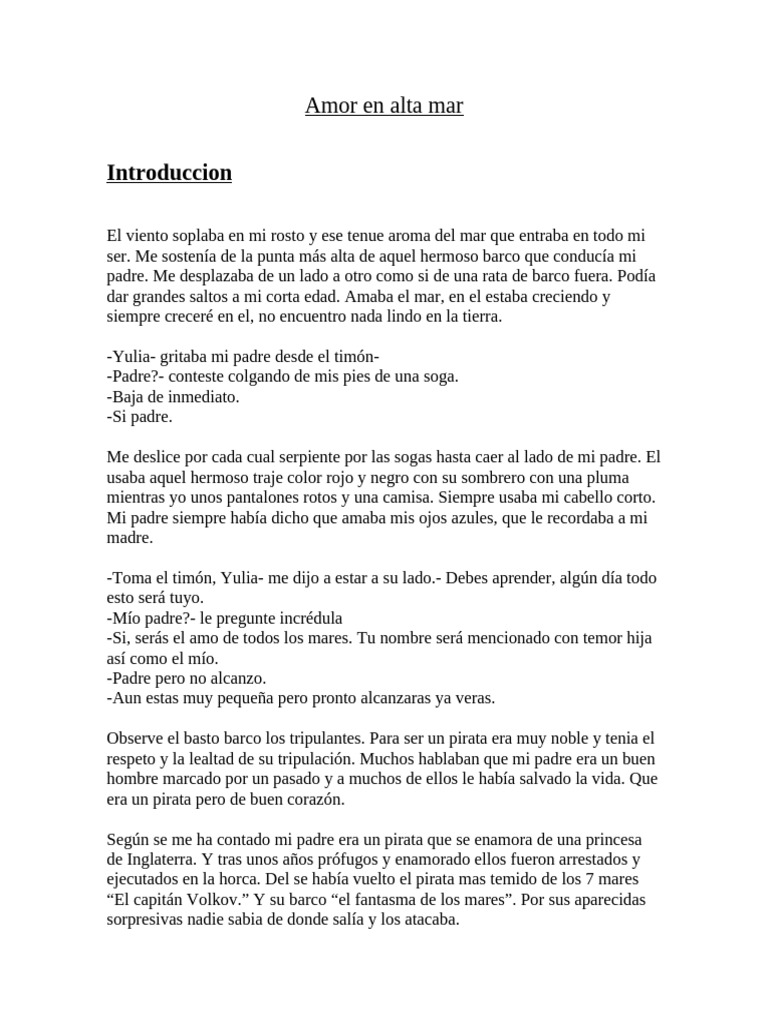 Piratas y secretos en alta mar | PDF | Piratería | Amor
