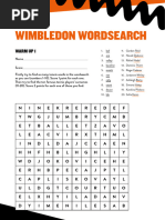 Tennis Crossword Puzzle | PDF