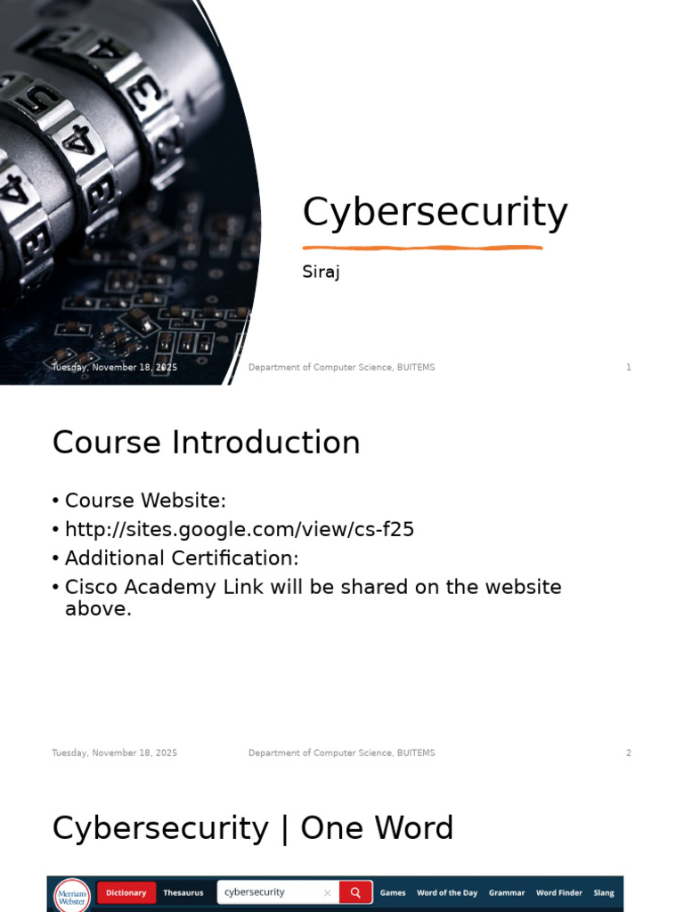 Lec1 Intro | PDF | Security | Computer Security