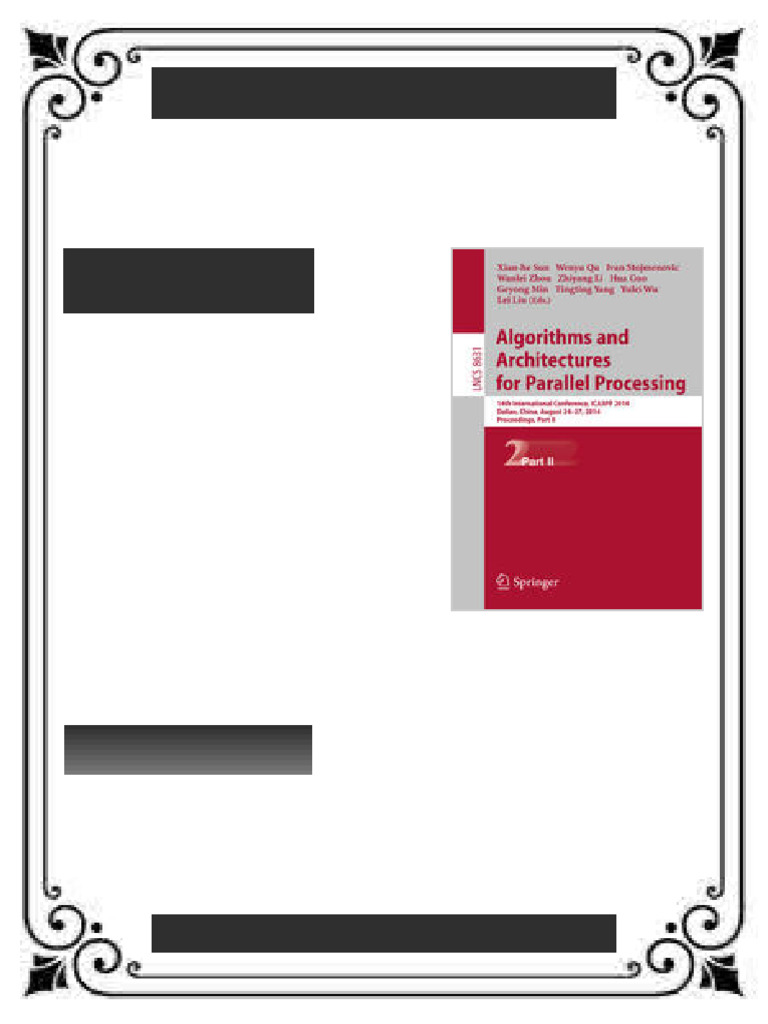 Algorithms and Architectures for Parallel Processing 14th International Conference ICA3PP 2014 ...