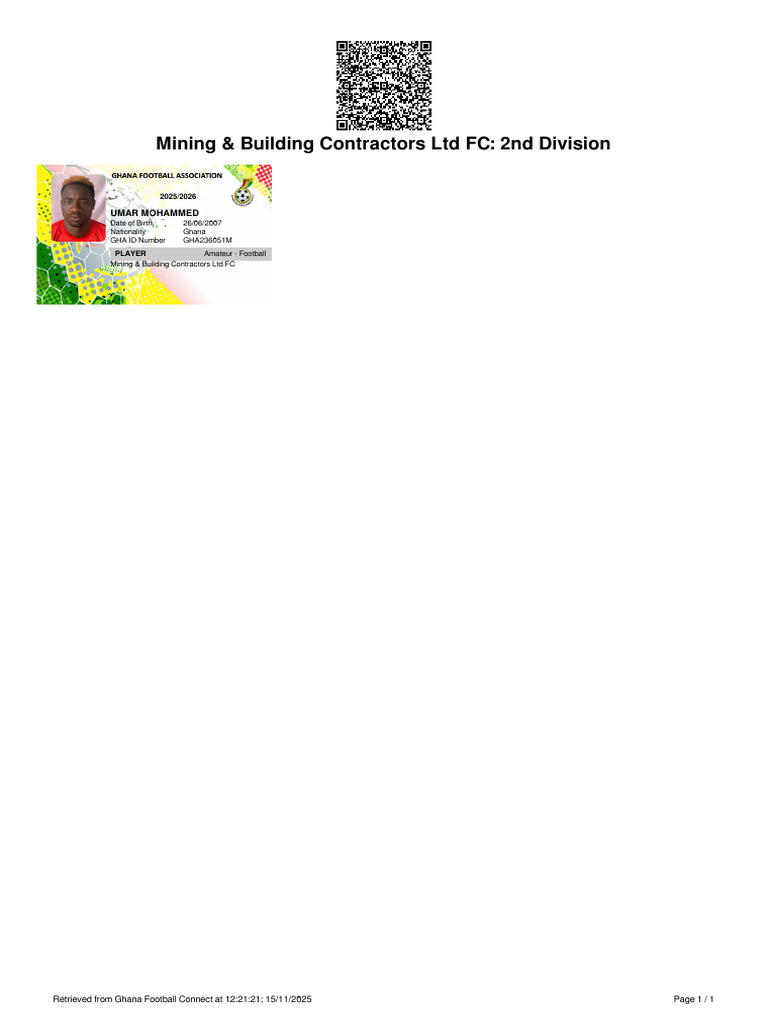 Mining Building Contractors Ltd Person Cards | PDF