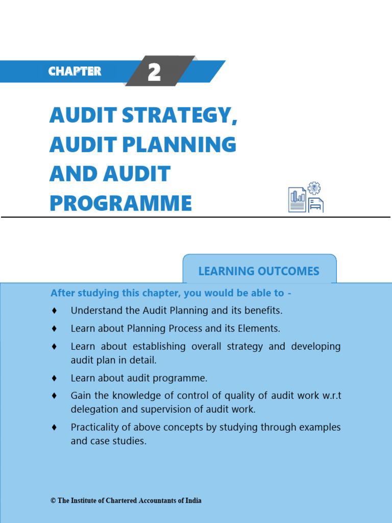Ch 02 - Audit Strategy, Audit Planning & Audit Programme | PDF | Audit | Internal Control