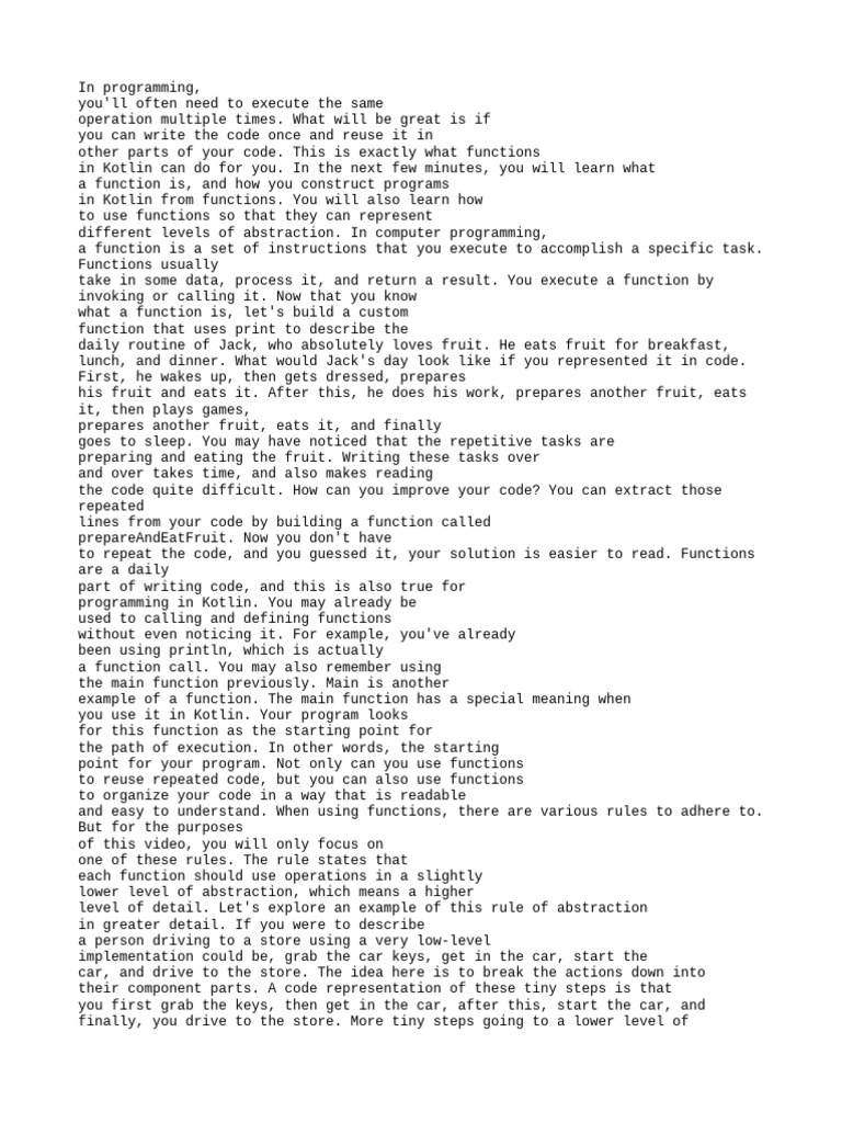 01 Introduction To Functions - en | PDF | Abstraction (Computer Science) | Computer Programming