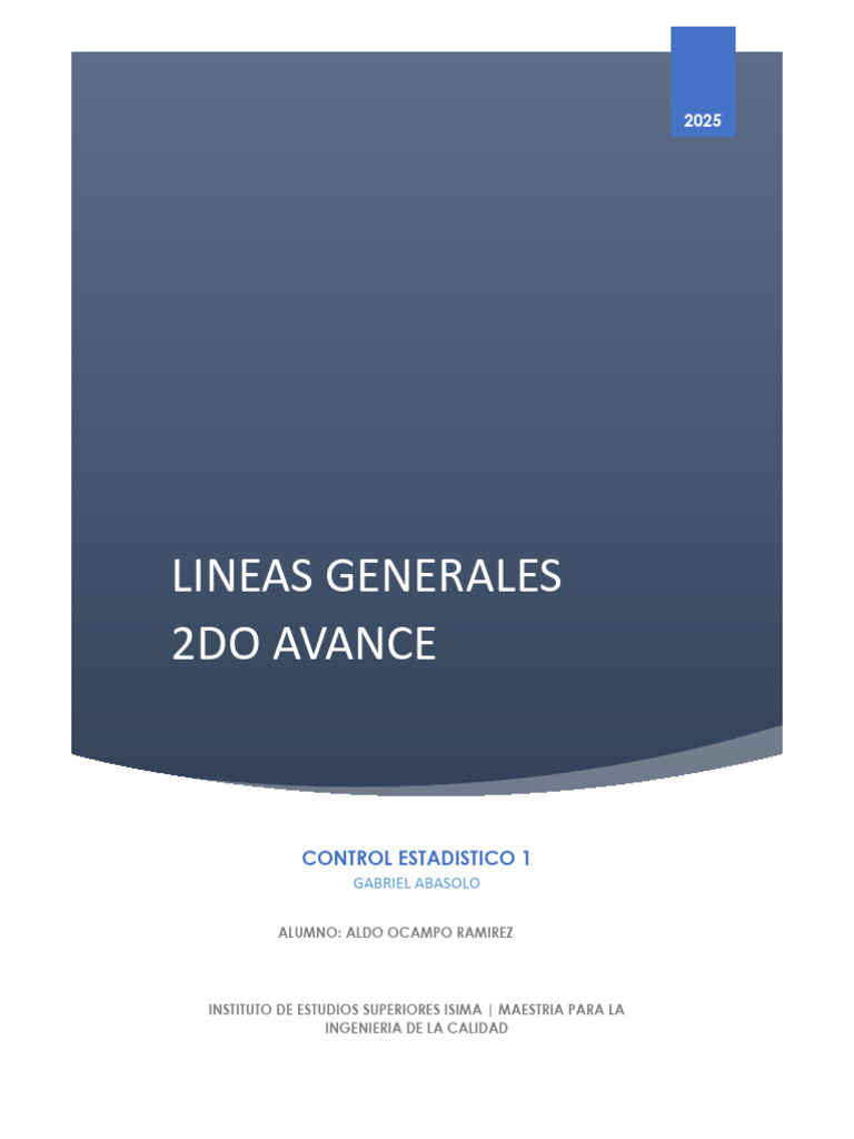 Lineas Generales 2do Avance.... | PDF