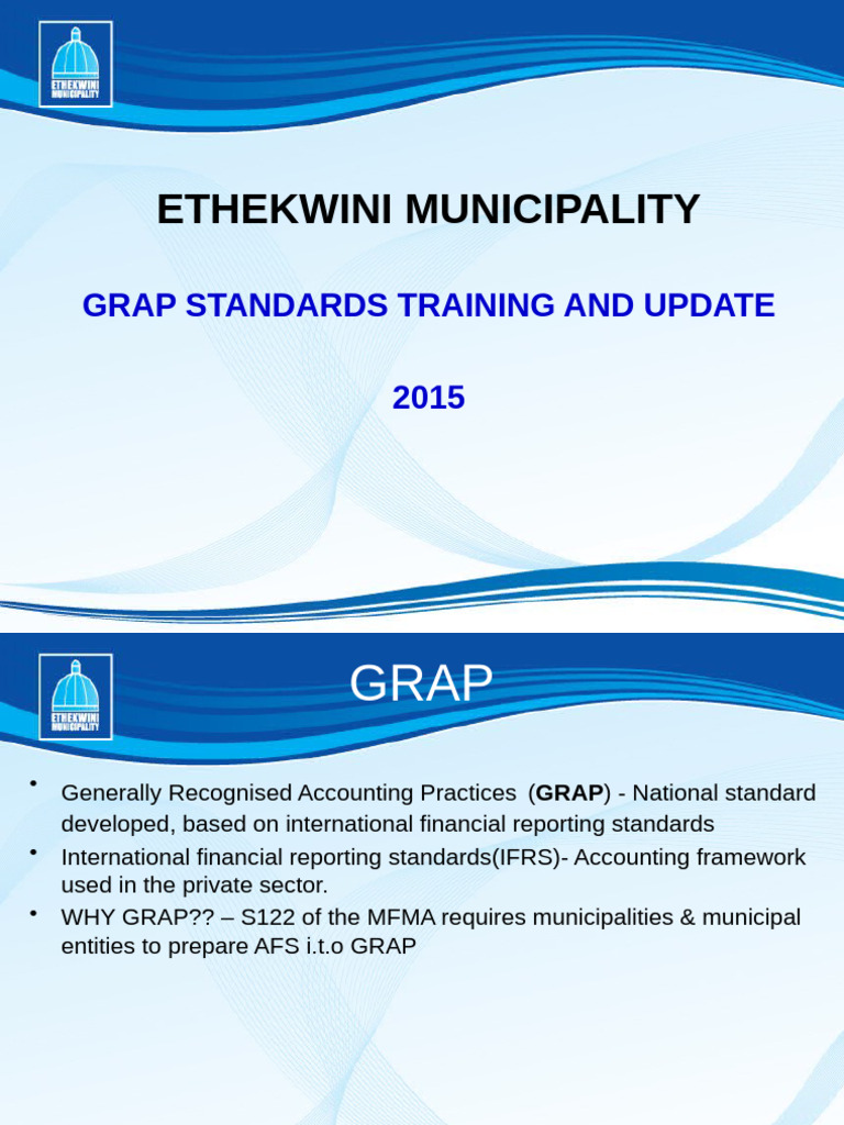GRAP Standards Training Overview 2015 | PDF | Cash Flow Statement | Lease